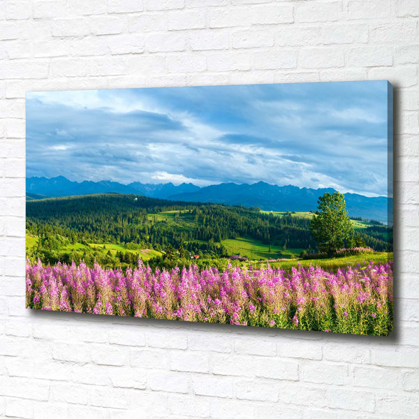 Union Rustic Lavendel in den Bergen - Kunstdrucke auf Leinwand - Wrapped Canvas | Wayfair.de